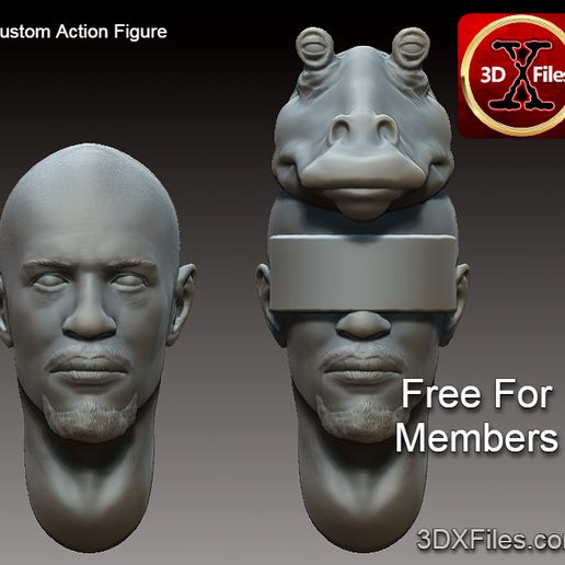 🫙 Ahmed Best Jar Jar Head Sculpt - Star Wars Custom Action figure - 3D ...