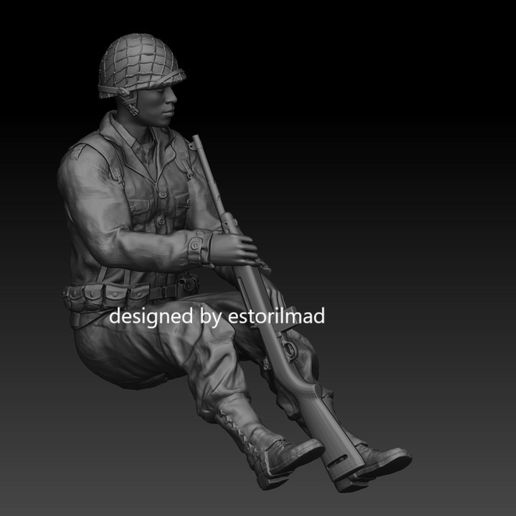 🫡 WW2 AMERICAN SOLDIER SITTING JEEP V2・ STL File for 3D printing・Cults