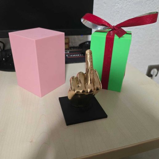 🎄 Middle finger Christmas gift・ STL File for 3D printing・Cults