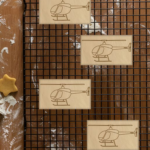 🚁 Helicopter Cookie Cutter, Biscuit Cutter・ STL File for 3D printing・Cults