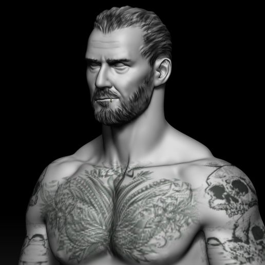 👨 CM PUNK (FANART)・ STL File for 3D printing・Cults