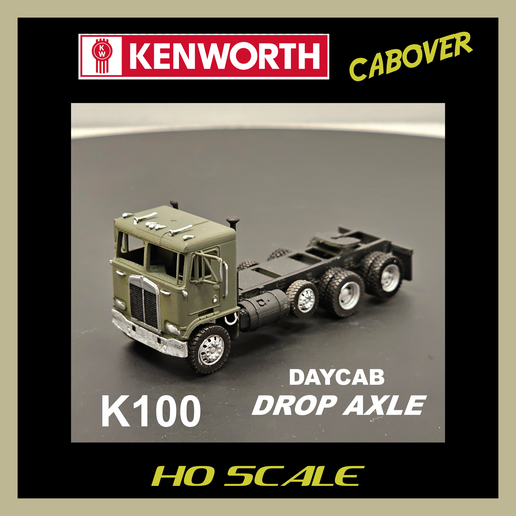 🚚 KENWORTH K100 DAYCAB DROP-AXLE・ STL File for 3D printing・Cults