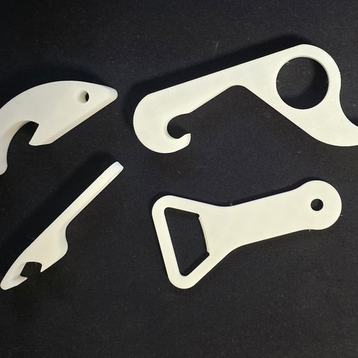 🍾 Bottle Opener Set - 4 Different Designs・ STL File for 3D printing・Cults