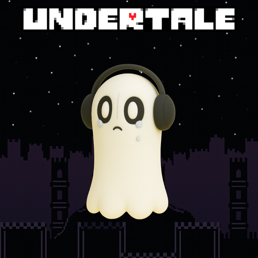 ️‍🔥 Napstablook Undertale・ STL File for 3D printing・Cults