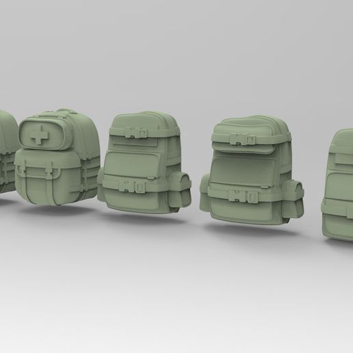 🎒 Backpacks for miniatures・ STL File for ・Cults