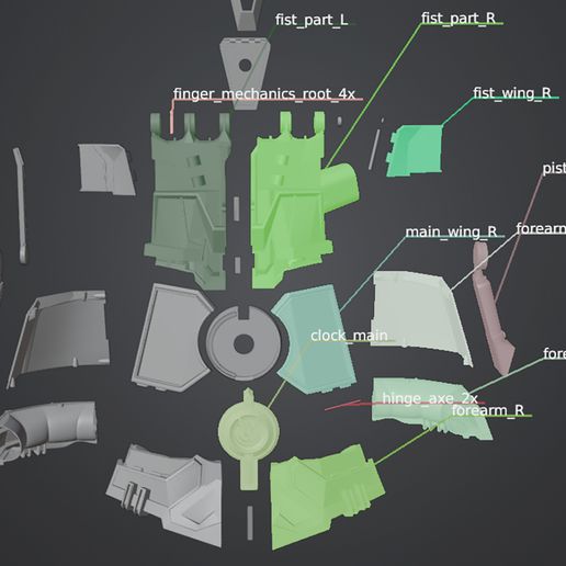 🎭 Arcane Vi Mechanical Gauntlet・ 3D File for 3D printing・Cults