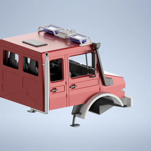 3D file Fahrerhaus Doppelkabine LKW Truck Cabine 1/14 Unimog 🚚 ・Model to download and 3D print・Cults