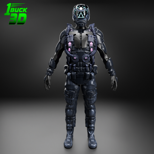 Free STL file Articulated Futuristic Armoured Assault Military Army ...