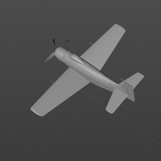️ US AD-2 attack aircraft 3D model material・ OBJ File for 3D printing・Cults