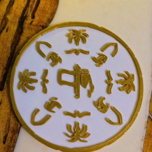 STL file saudi founding day Coaster A 🧞‍♂️ ・3D printing template to ...
