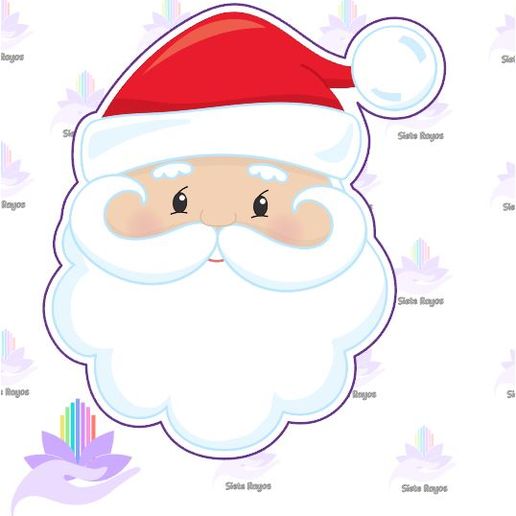 STL file Christmas cookie cutter / Santa face 🎄 ・3D printer design to ...