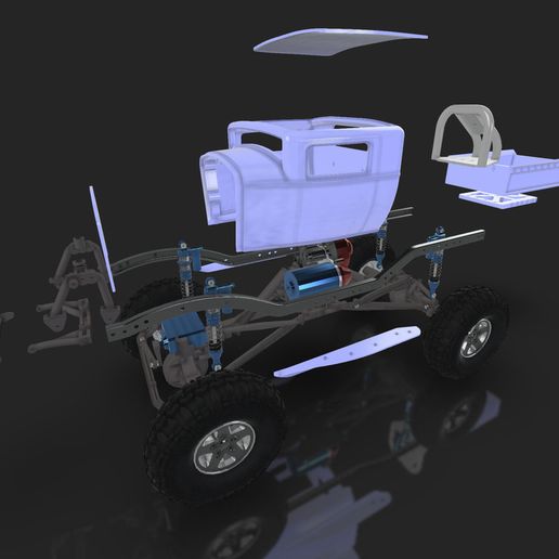 🚁 SCX10 Hotrod body・Free 3D File for ・Cults