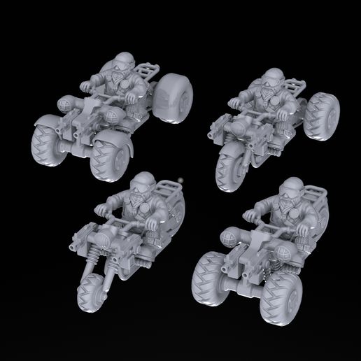 🛰 Tofty's Space Dwarf Cruiser Bike/Trike/Quad 28mm・Free STL File for 3D ...