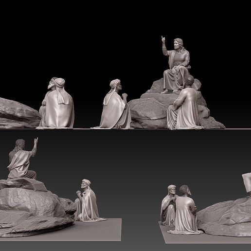 ️ Jesus The Sermon on the Mount・Archivo 3D para Impresión 3D・Cults
