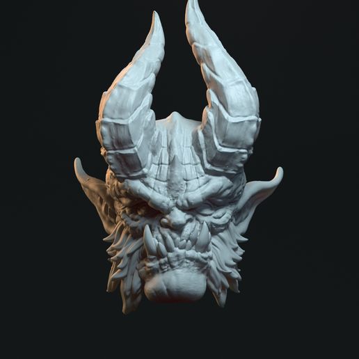 STL file Demon - Custom Action Figure Head 👤 ・3D printable model to ...