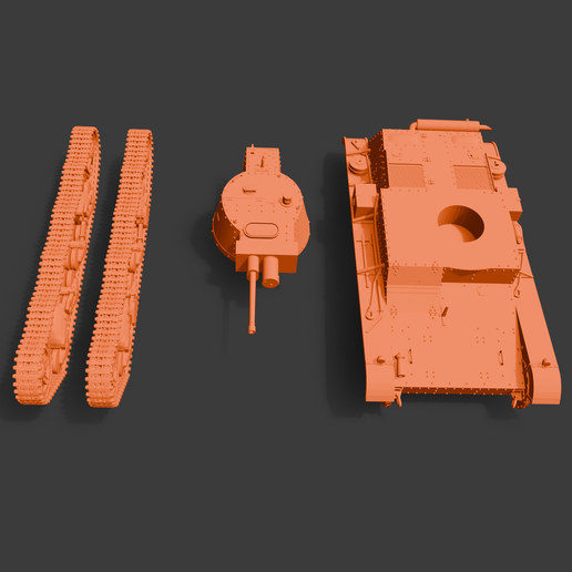 💅 Polish light tank 7 tp・ STL File for 3D printing・Cults