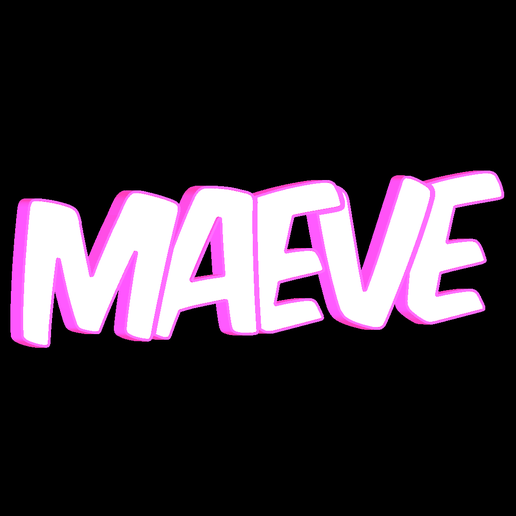 📦 Name led Light box MAEVE・Free STL File for ・Cults
