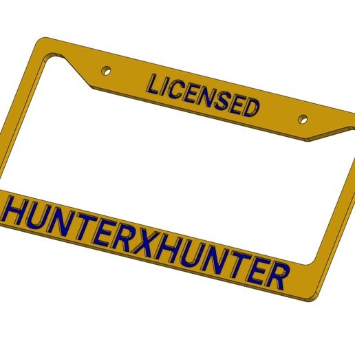 🖼️ LICENSE PLATE FRAME HUNTER X HUNTER・ STL File for ・Cults