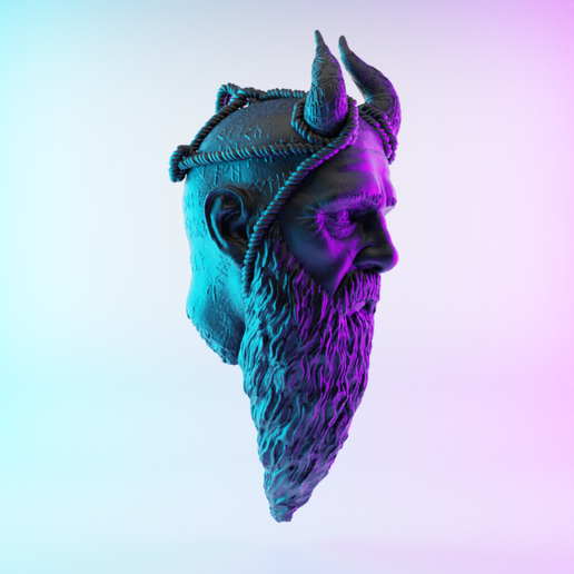 🗝️ Keychain Mimir God of War・ STL File for ・Cults