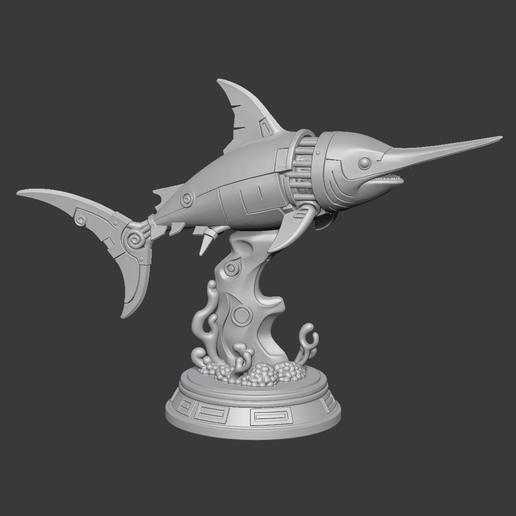 🤖 Mecha sailfish・ STL File for 3D printing・Cults