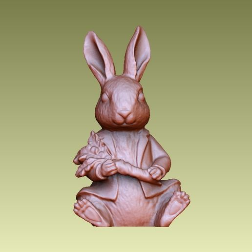 🐇 Peter Rabbit With Carrot・ STL File for 3D printing・Cults