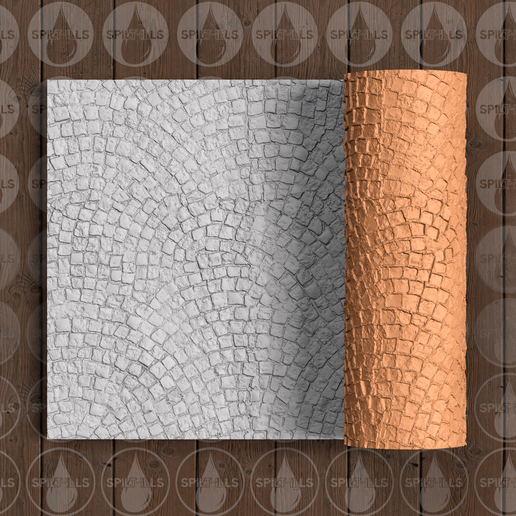 cobblestone texture roller
