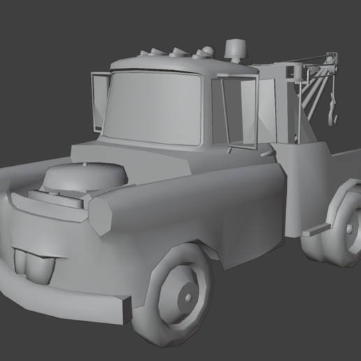 🚚 Tow Mater 3D Model - 1956 Rusty Tow Truck (Pixar Cars) STL File ...