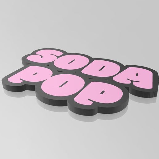 🪞 SODA POP LOGO・ STL File for 3D printing and CNC machining - Laser ...