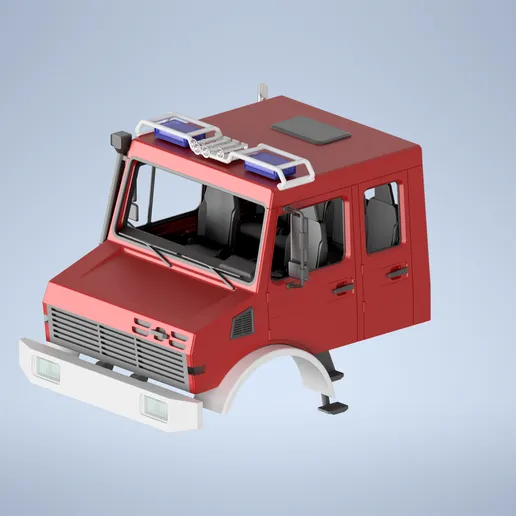 3D file Fahrerhaus Doppelkabine LKW Truck Cabine 1/14 Unimog 🚚 ・Model to download and 3D print・Cults