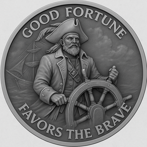 🥠 good fortune favors the brave coin token wall art・ STL File for 3D ...