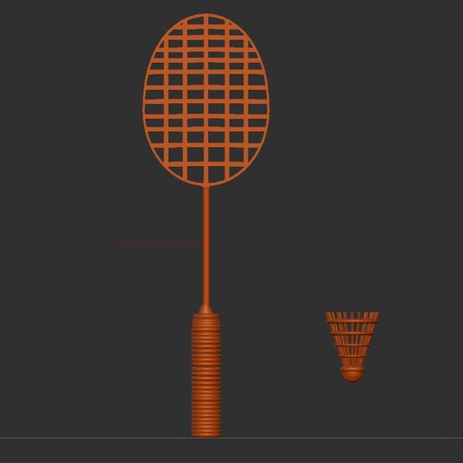 🏸 Badminton・ STL File for 3D printing and CNC machining - Laser cutting ...