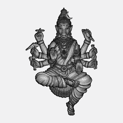 📁 Varahi Devi pendant file・ STL File for 3D printing・Cults