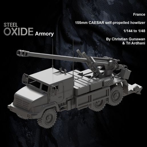 🇫🇷 France 155mm CAESAR self-propelled howitzer・ STL File for 3D ...