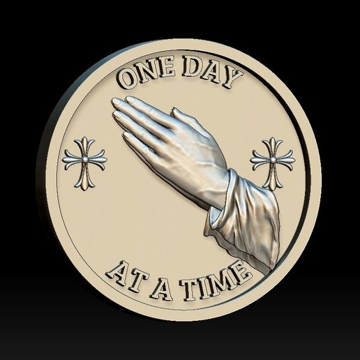 🙏 Serenity Prayer Medal - Serenity Prayer Pendant - Print 3D Model・ STL ...