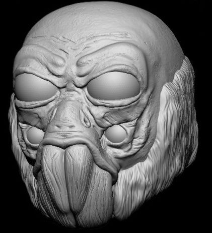 ⭐ Aqualish Head Sculpt - Star Wars Black Series - 1/6 Scale - Hottoys 1 ...