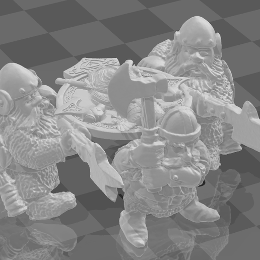 🛡️ Dwarven Shield Bearers・Free STL File for 3D printing・Cults