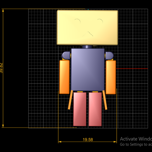 🤖 Cute Blocky Robot Character – 3D Printable Toy Figure・ OBJ File for ...