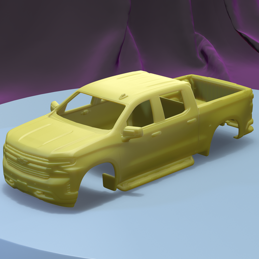 🚙 CHEVROLET SILVERADO CREW RST 2019 (1/24) printable car body・ STL File ...