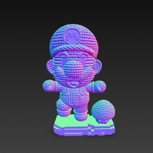 🎮 Mario Knit Figure 3D Print Model・ STL File for 3D printing・Cults