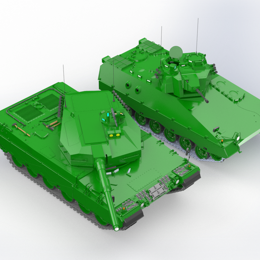 🐆 Leopard 3 flat turret FT mod 4 project short hull from 1979 1:87・Free ...