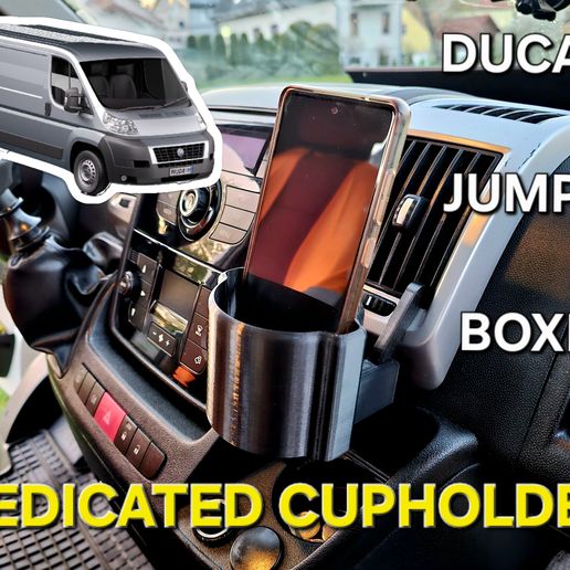 🚗 UK Cupholder for Fiat Ducato, Renault Boxer and Citroen Jumper・ STL ...