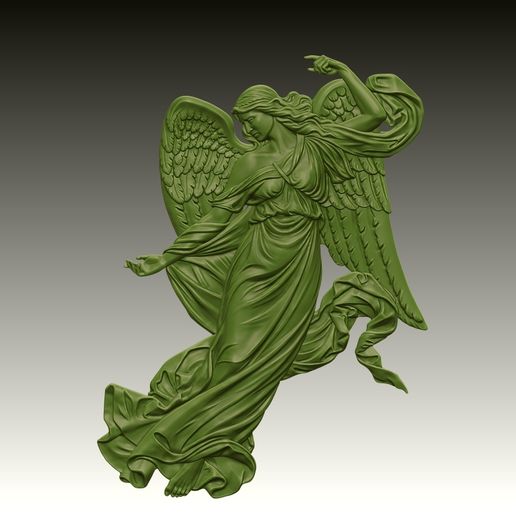👼 Elegant Angel Relief Sculpture・ STL File for 3D printing・Cults
