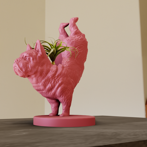 STL file french bulldog handstand planter pot flower vase stl 🪴 ・3D ...