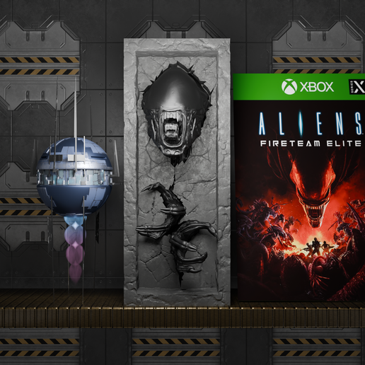 👽 Alien Xenomorph Book Nook STL – Sci-Fi Shelf Insert 3D Print Model ...