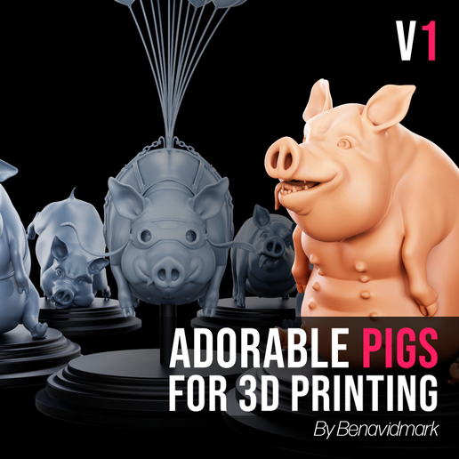 Archivo 3D Pigs for 3d print 🐖 ・Modelo para descargar y imprimir en 3D ...