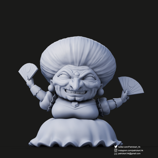 👹 Yubaba (Spirited Away )・ STL File for 3D printing・Cults