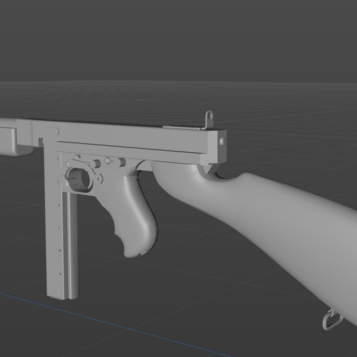 OBJ file American M1 Thompson submachine gun digital model material 🔫 ...