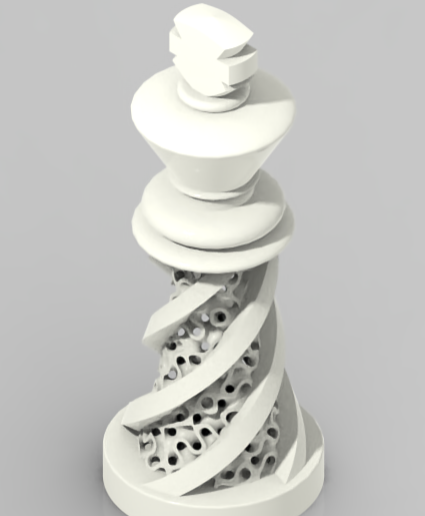♟️ CHESS SET PIECES SPIRAL LATTICE・ 3D File for 3D printing and CNC ...