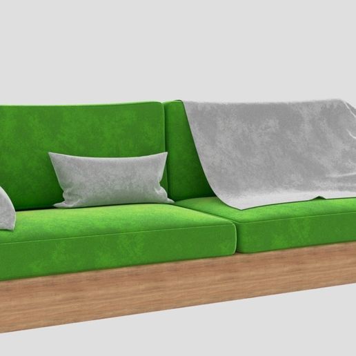 3D file Sofa melancholy green 🪑 ・3D printable model to download・Cults