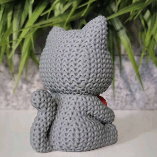 💜 Amigurumi Valentine's Day Kitty - 3D Crochet Style Figure with Heart ...